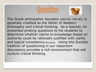 Critical thinking | PPTX