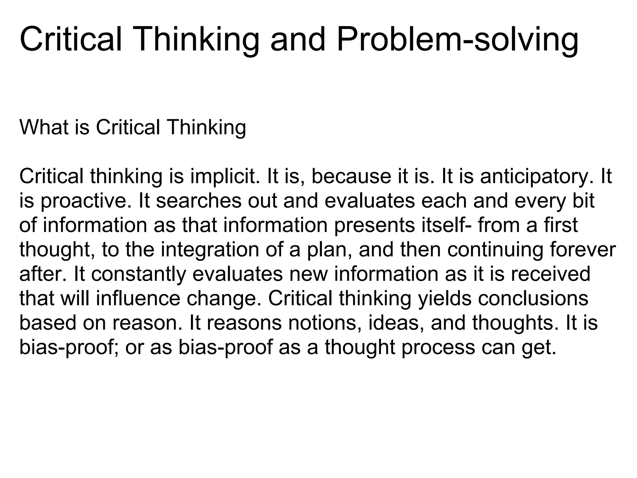 Critical Thinking | PDF