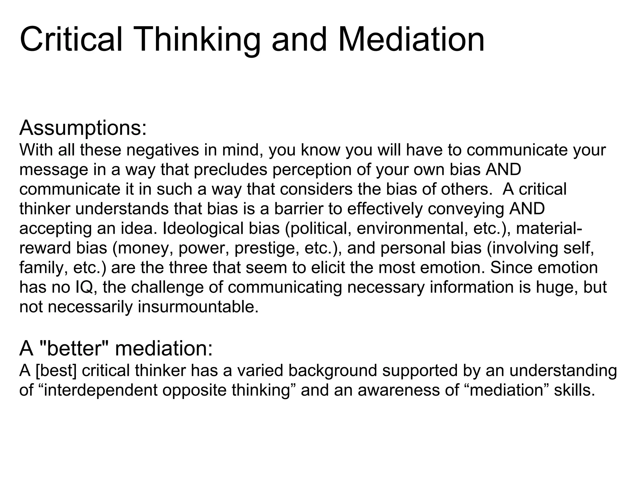 Critical Thinking | PDF
