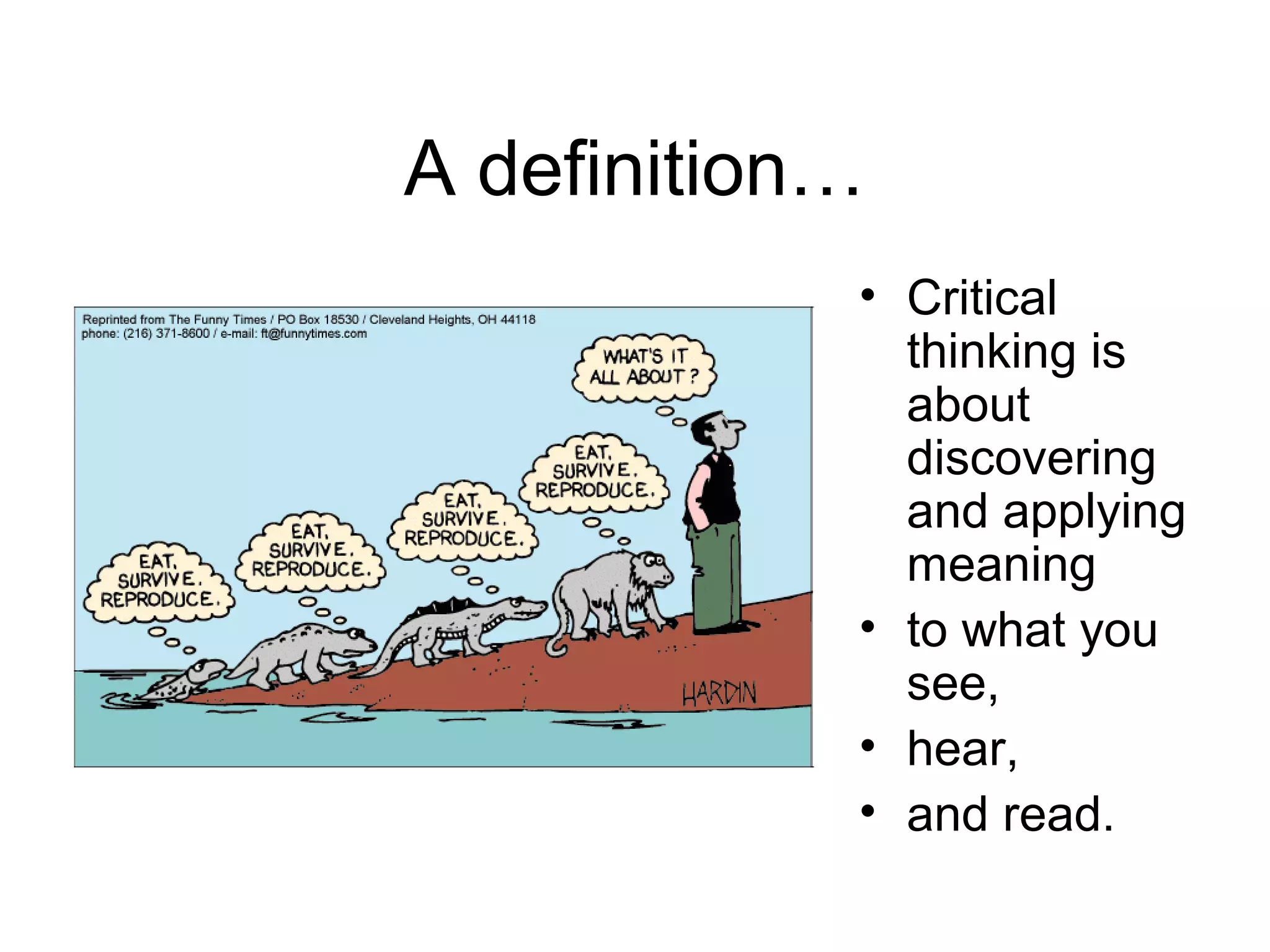 Critical thinking | PPT