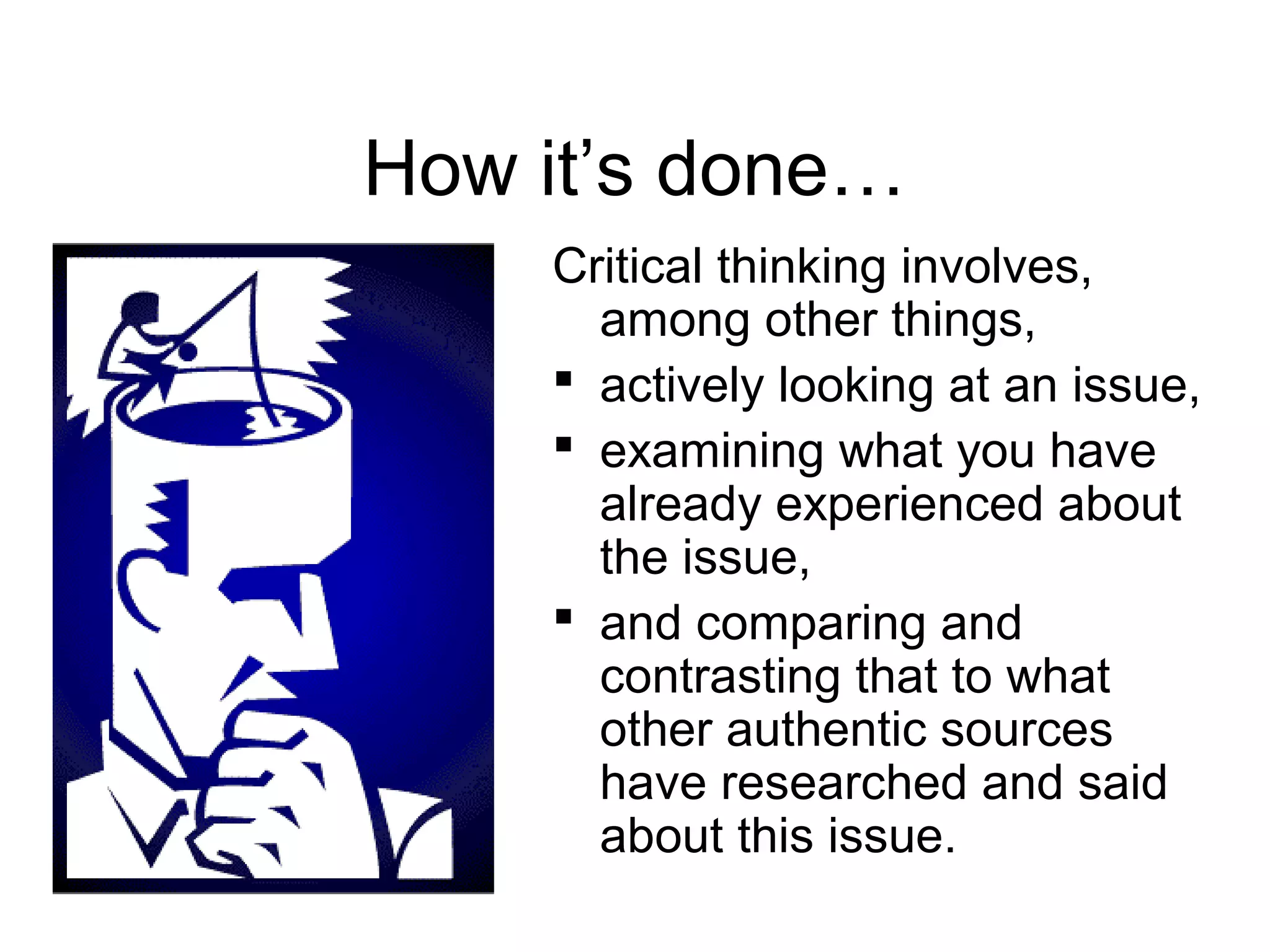 Critical thinking | PPT