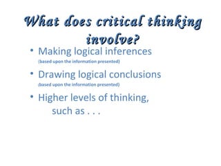 Critical thinking | PPT