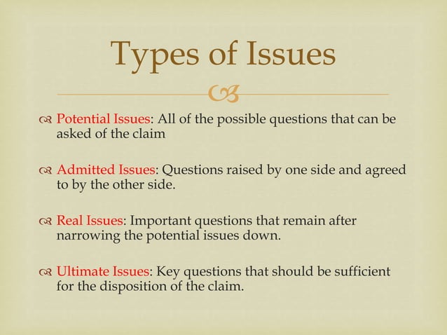 Issues, Analysis and Contentions | PPTX | Debated Sensitive Social ...