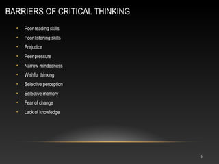 Critical thinking | PPT