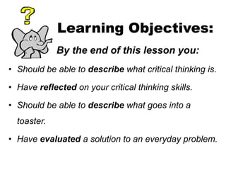 Critical thinking | PPTX
