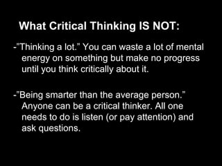 Critical thinking | PPT