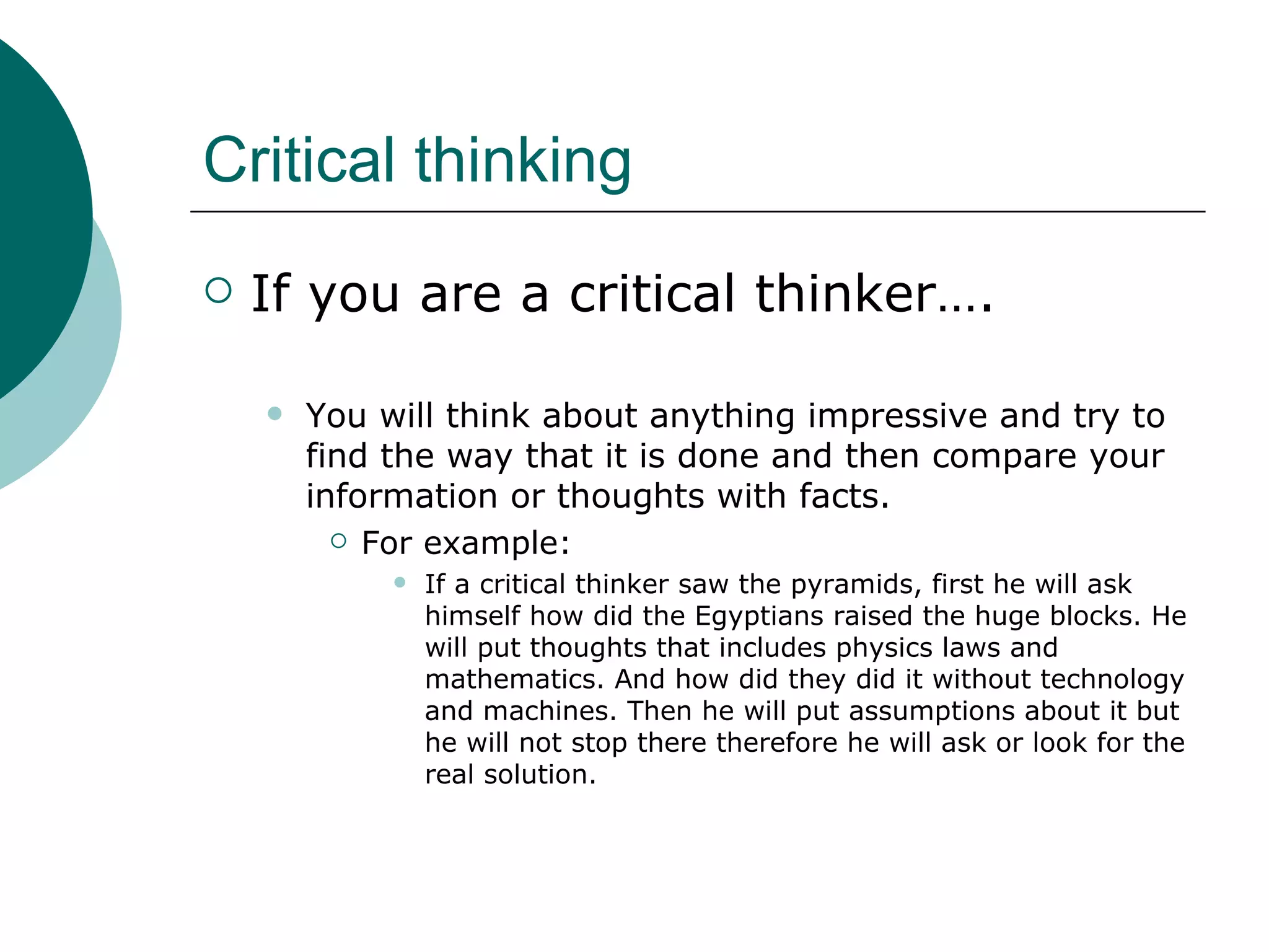 Critical Thinking | PPT