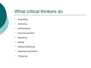 Critical Thinking | PPT