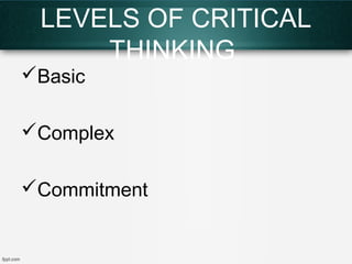 Critical thinking | PPT