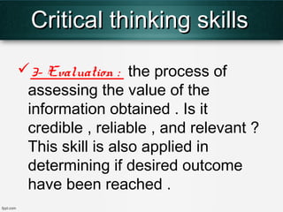 Critical thinking | PPT