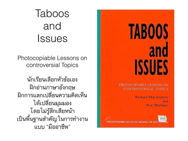 Critical thinking : Taboos and Issues | PPT