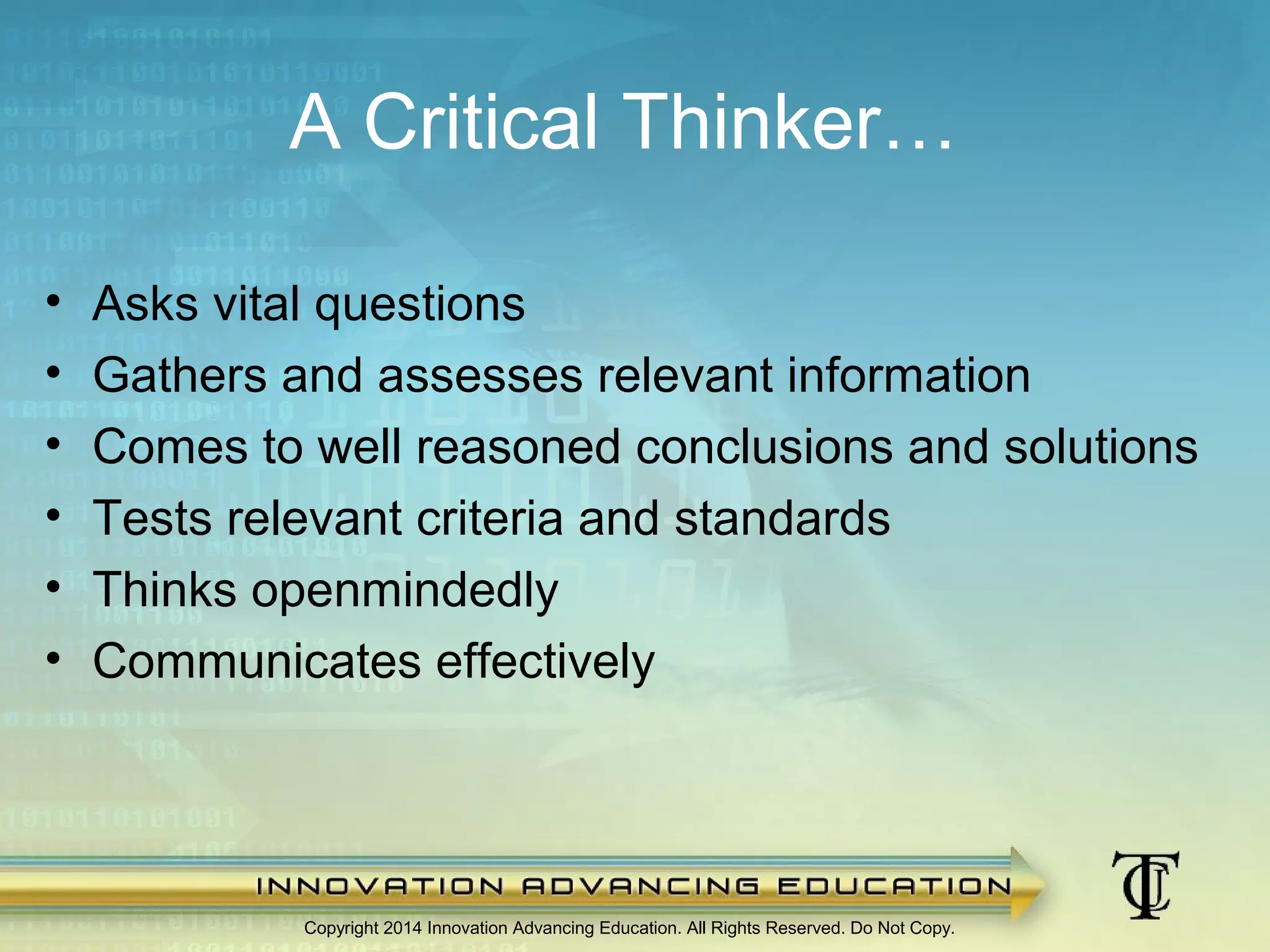 Critical Thinking | PPT