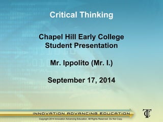Critical Thinking | PPT