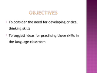 Critical thinking | PPT