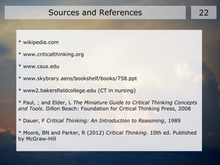 Critical thinking | PDF