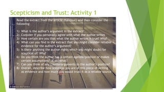 Critical thinking Introductory Class | PPT