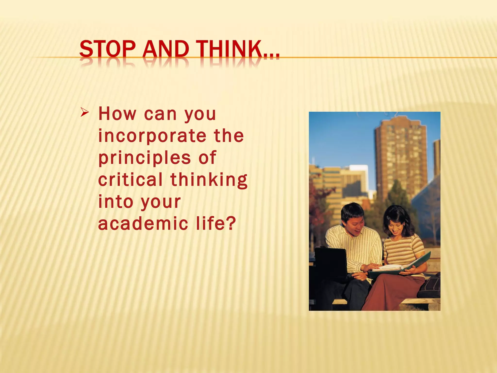 Critical thinking ... | PPT