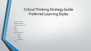 Critical thinking | PPT