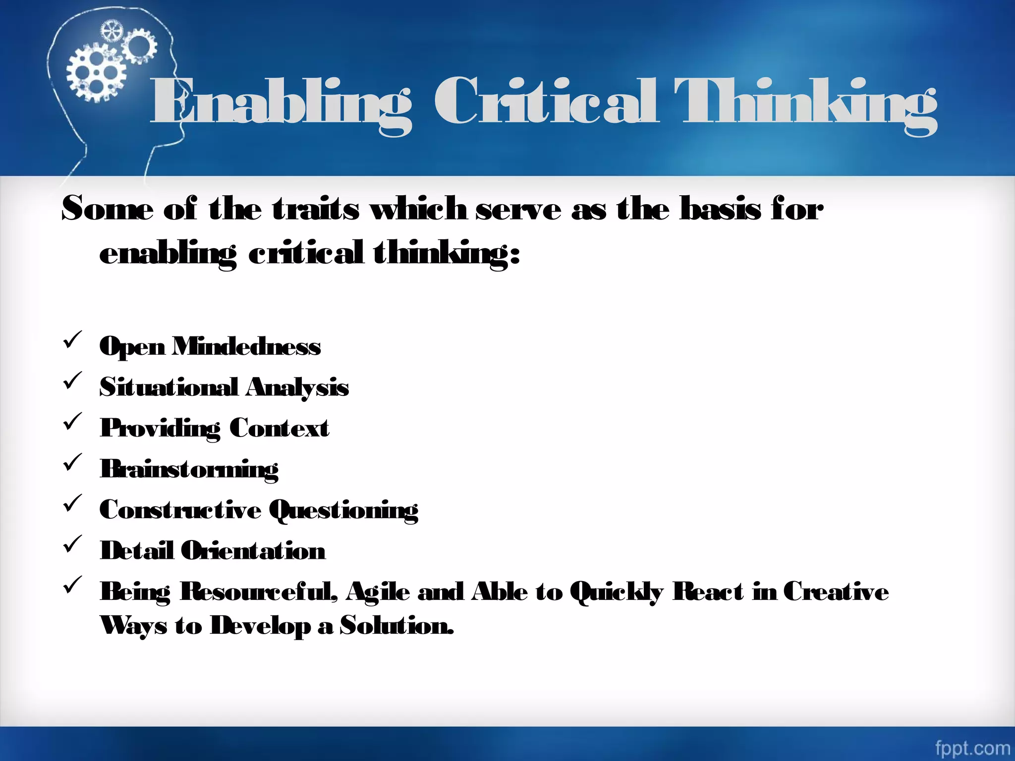 Critical Thinking in Auditing | PPT