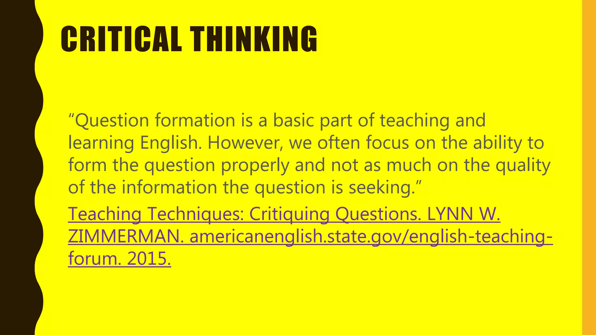 Critical thinking | PPTX