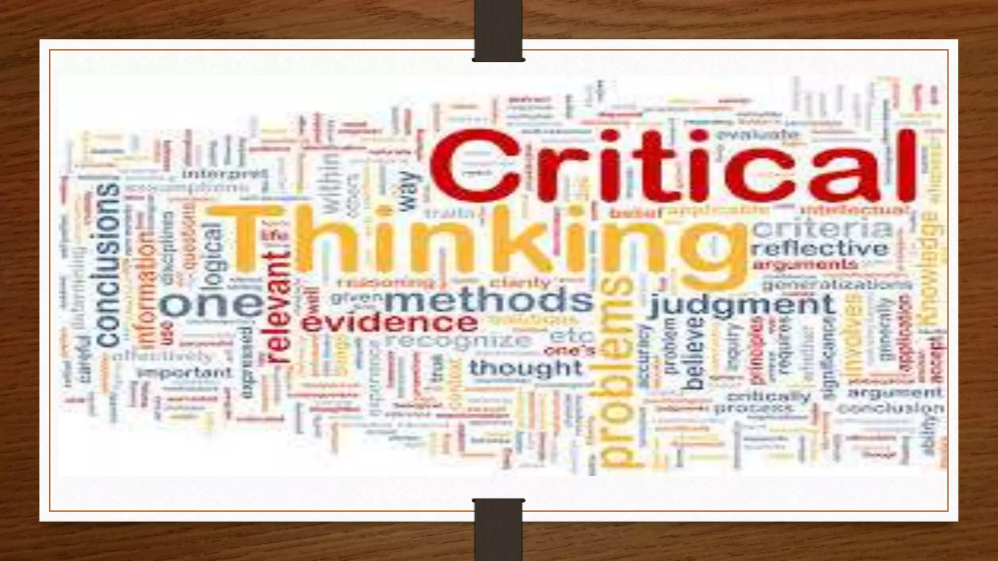 Critical thinking | PPTX