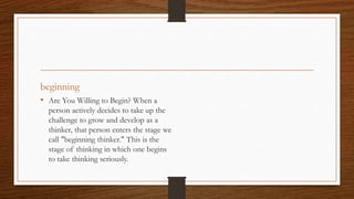 Critical thinking | PPT