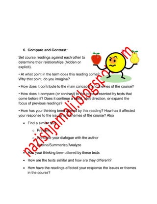 Critical thinking | interogatting the text | PDF