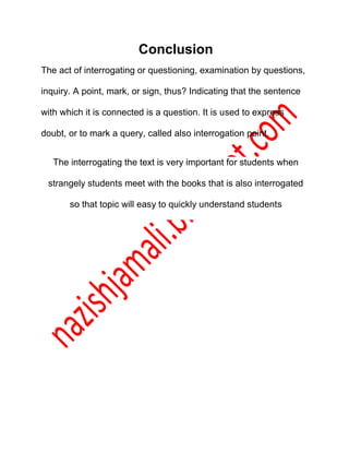 Critical thinking | interogatting the text | PDF