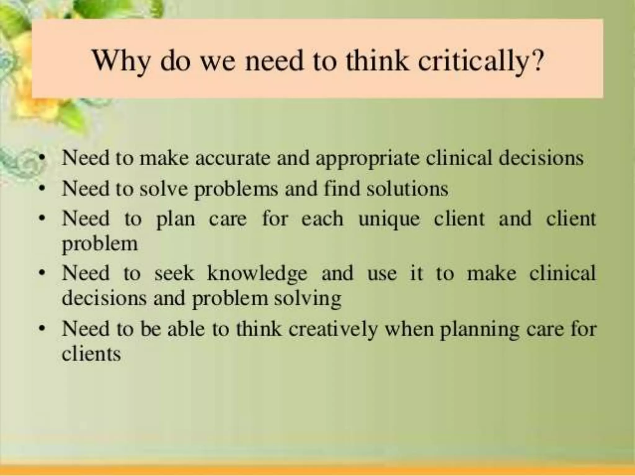 Critical thinking | PPTX | Education