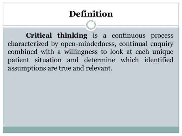 Critical thinking | PPTX | Education