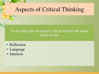 Critical thinking | PPTX | Education