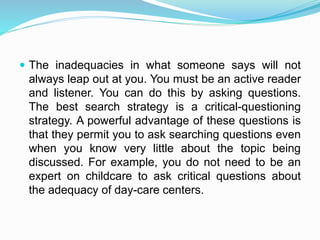 Critical thinking | PPTX