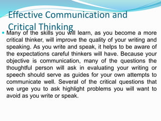 Critical thinking | PPTX