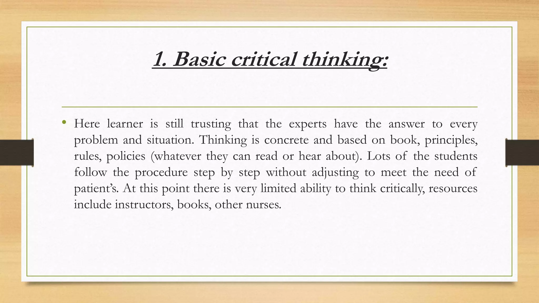 Critical thinking | PPTX