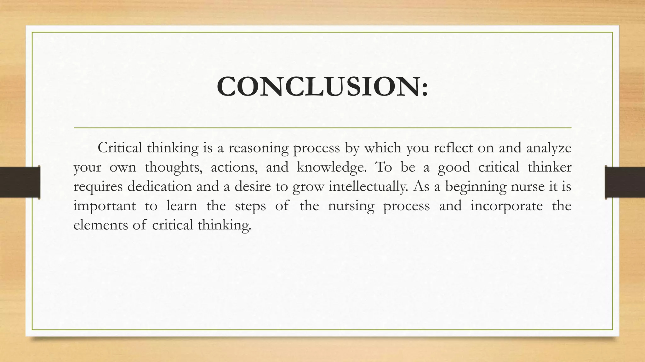 Critical thinking | PPTX