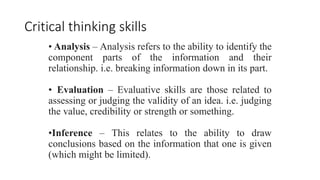 Critical thinking, Fundamentals of Nurisng | PPTX