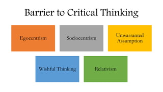 Critical t hinking | PPTX