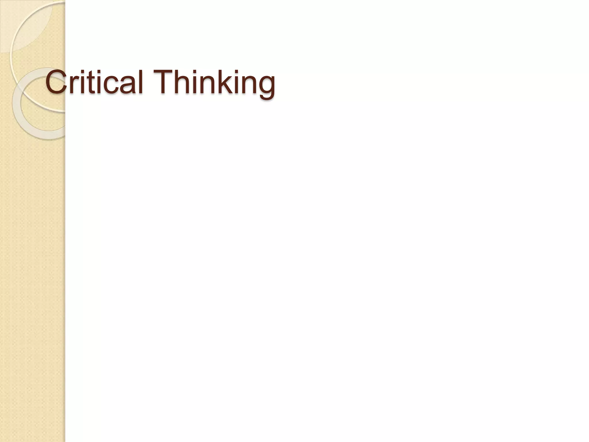 Critical Thinking | PPT