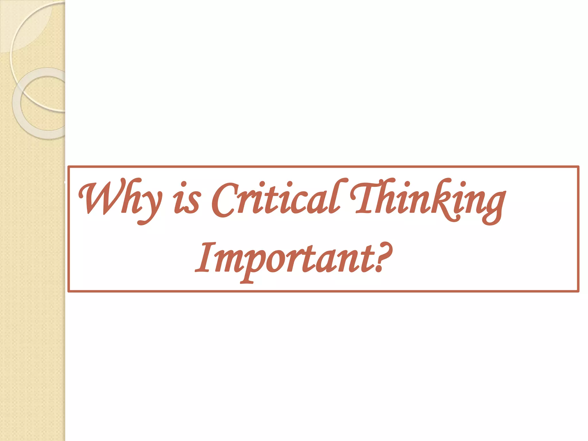 Critical Thinking | PPT