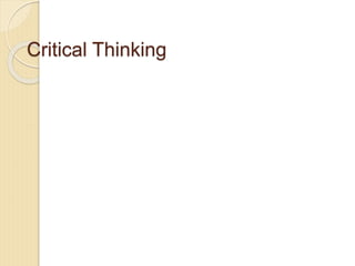 Critical Thinking | PPT