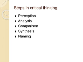 Critical Thinking | PPT