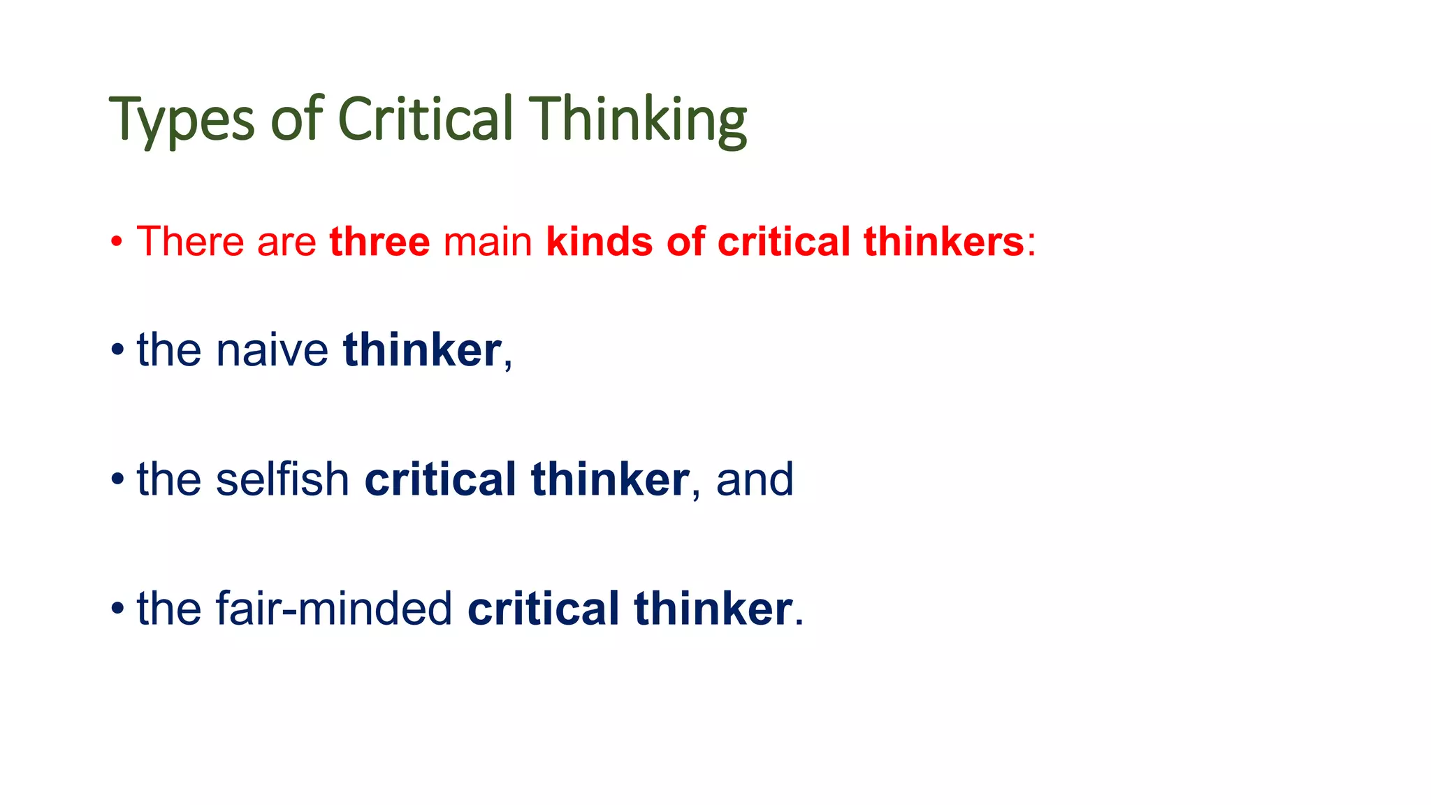 Critical thinking | PPTX