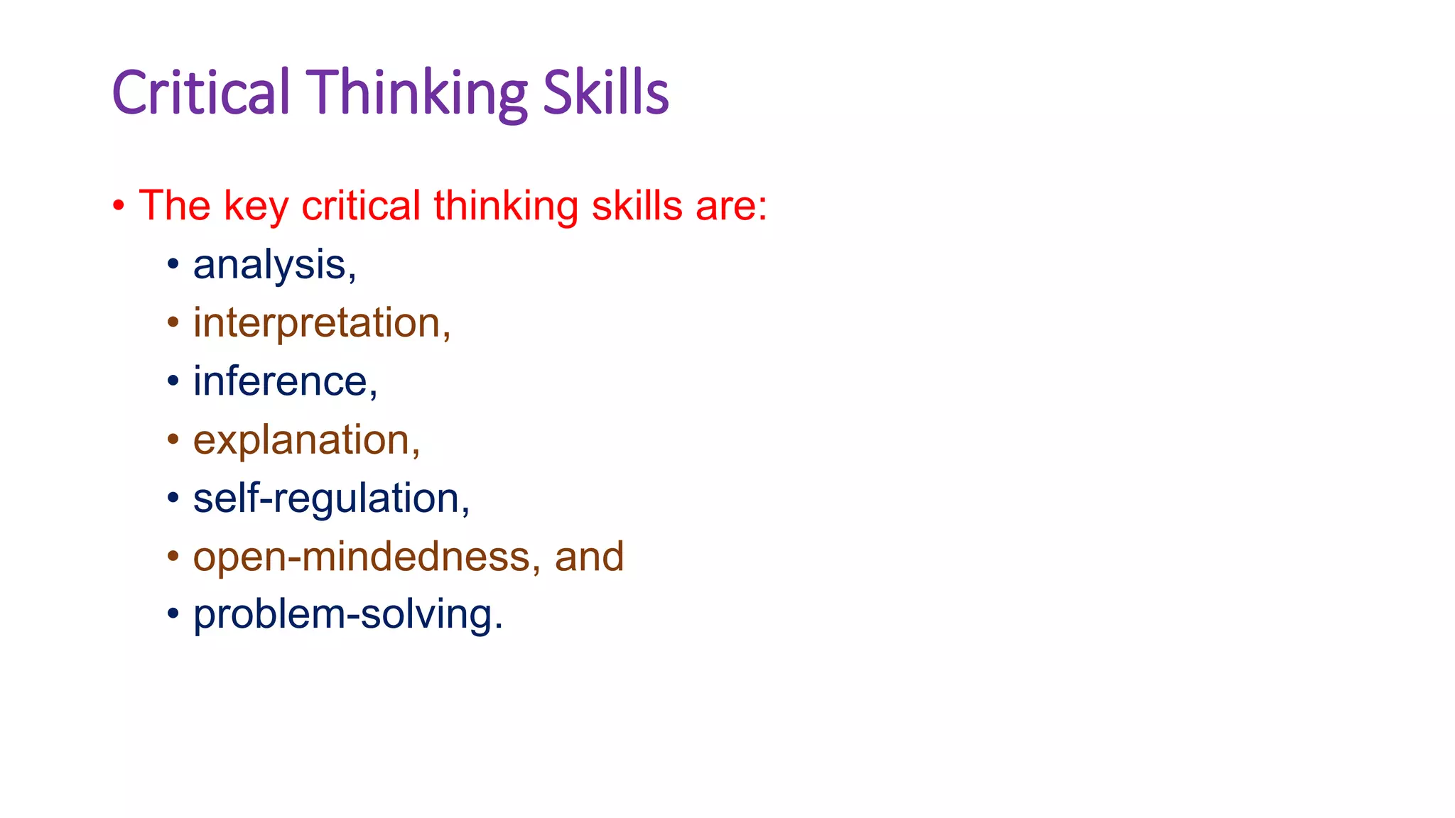 Critical thinking | PPTX