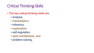 Critical thinking | PPTX
