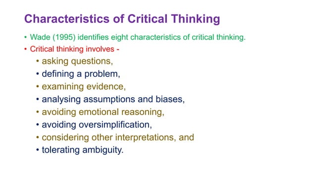 Critical thinking | PPTX