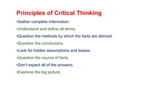 Critical thinking | PPTX