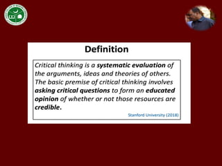 Critical thinking analysis skills | PDF | Careers