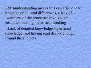 an overview of Critical thinking | PPTX