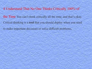 an overview of Critical thinking | PPTX