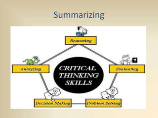 Critical Thinking for training purpose nutshell | PPT